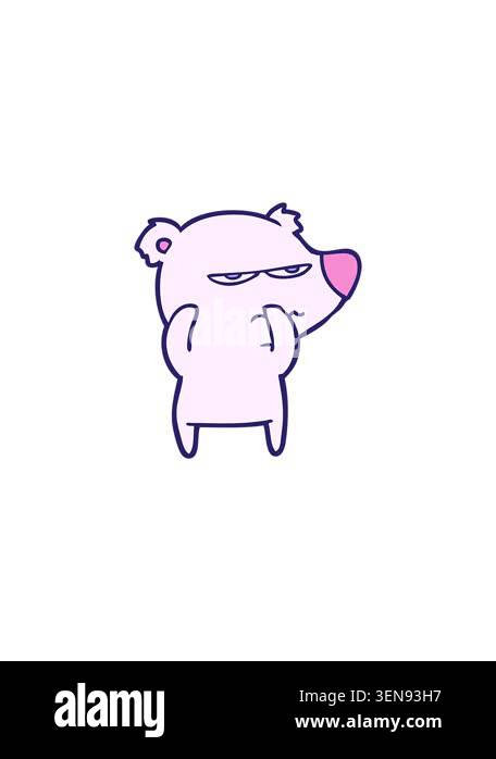 sales flash animation of angry bear polar cartoon Stock Video Footage ...