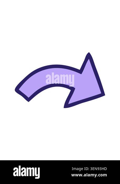 bobbing motion animation of cartoon of a pointing arrow Stock Video ...