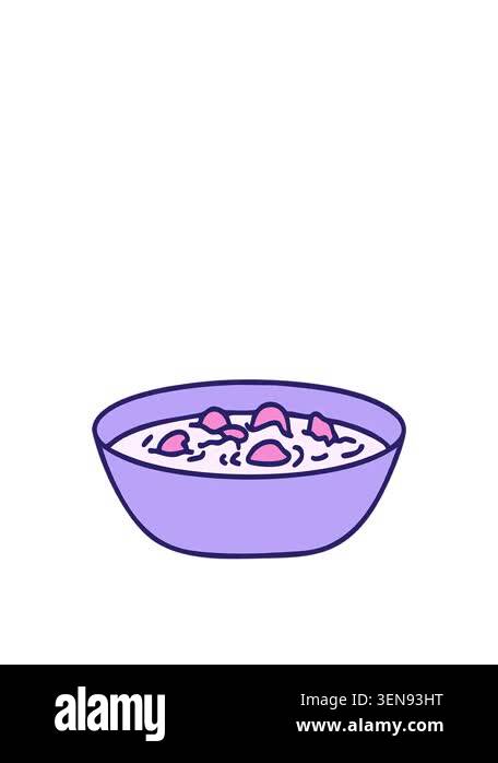 jumping motion animation of traditional brazil bean feijoada stew ...