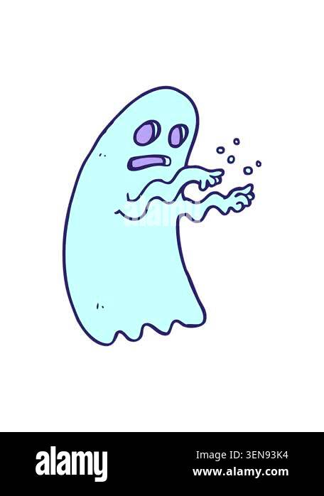 pixelize effect animation of cartoon ghost Stock Video Footage - Alamy
