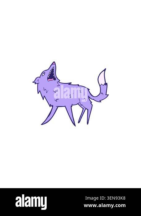 sales flash animation of cartoon snapping wolf Stock Video Footage - Alamy