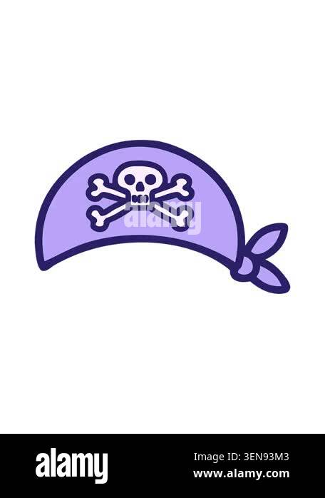 pixelize effect animation of iconic tattoo style image of pirate head ...