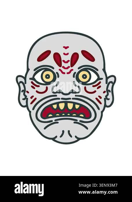 pixelize effect animation of traditional folklore japanese character ...