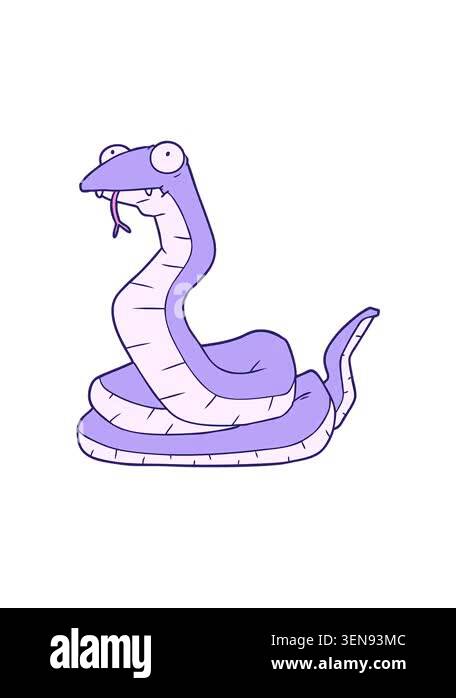 attention grabbing animation of snake drawing Stock Video Footage - Alamy