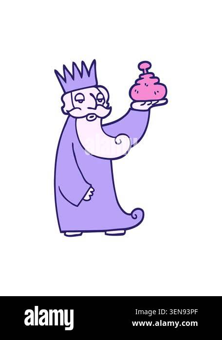 pressure popping animation of one of the three wise men hand drawn ...