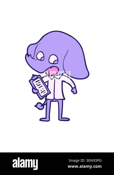 vibrating motion animation of cartoon elephant iluustration Stock Video ...