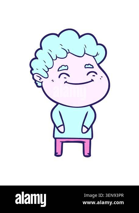 vibrating motion animation of cartoon friendly man Stock Video Footage ...