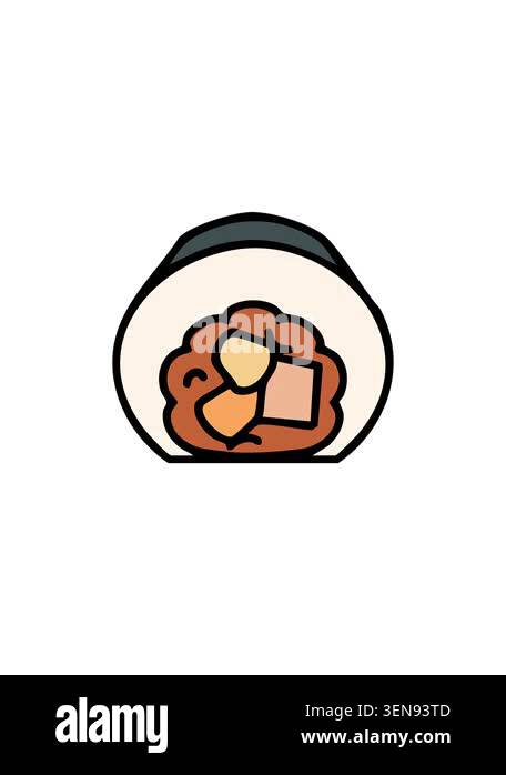 sales flash animation of drawing of a traditional japanese sushi ...