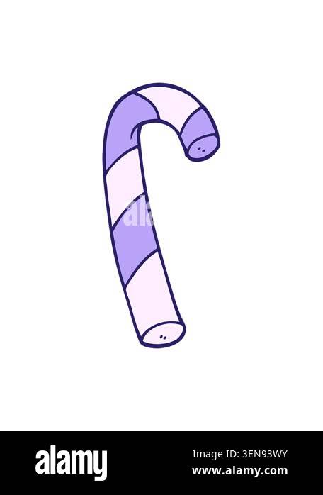 shaking motion animation of cartoon doodle striped candy cane Stock ...