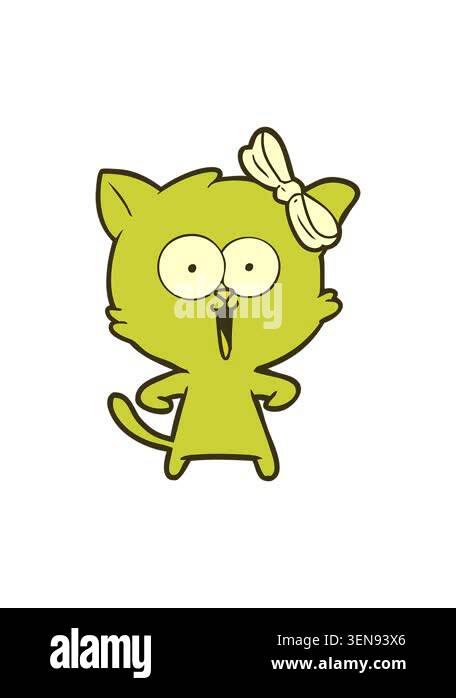 changing color animation of a fun hand drawn cat Stock Video Footage ...