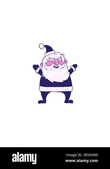 flashy sales animation of jolly santa cartoon drawing Stock Video ...