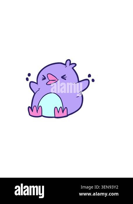 horizontally vibrating animation of cartoon of a penguin Stock Video ...
