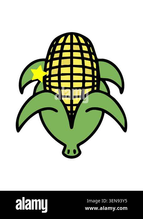 twinkling stars effect animation of brazilian corn on the cob with ...