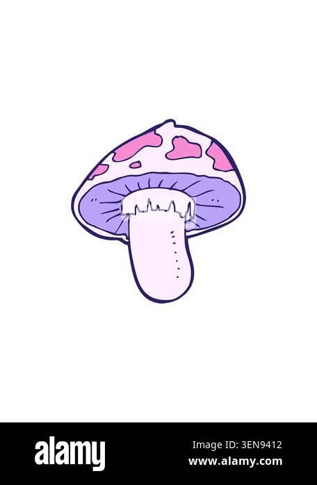 splitting effect animation of cartoon toadstool Stock Video Footage - Alamy