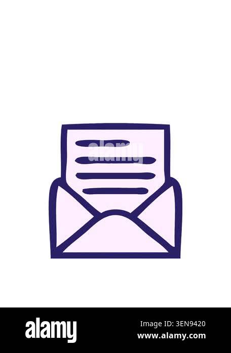 rise and float animation of letter and envelope Stock Video Footage - Alamy