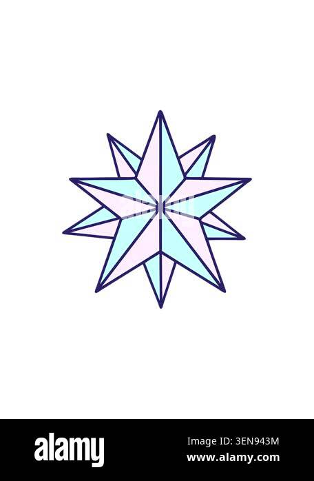 starburst effect animation of tattoo in traditional style of a star ...