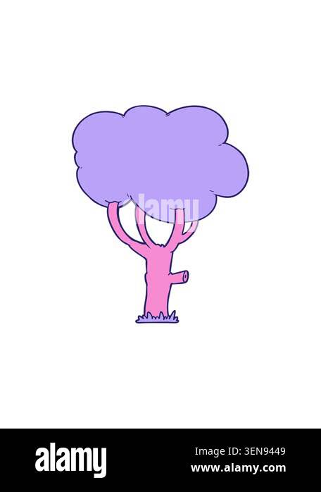 popping motion animation of quirky tree cartoon Stock Video Footage - Alamy