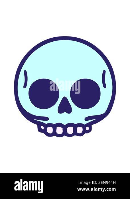 attention grabbing animation of skull in bright glow color Stock Video ...