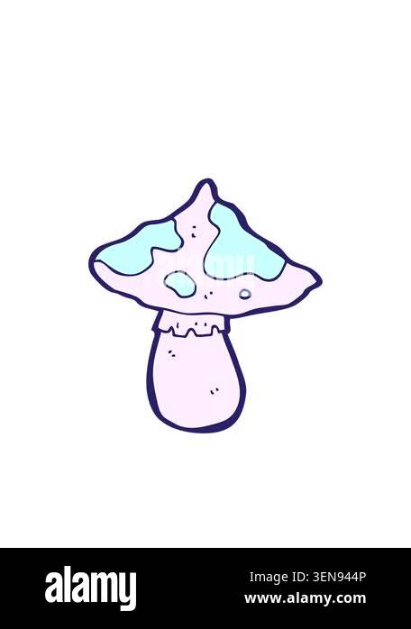 bobbing motion animation of drawing of a toadstool Stock Video Footage ...