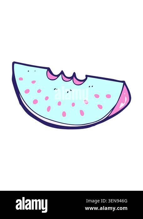 shaking motion animation of watermelon slice illustration Stock Video ...