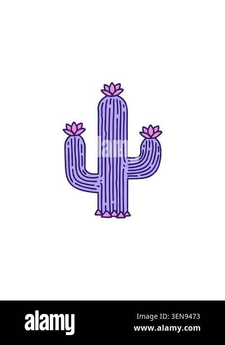 flashy sales animation of cactus design Stock Video Footage - Alamy