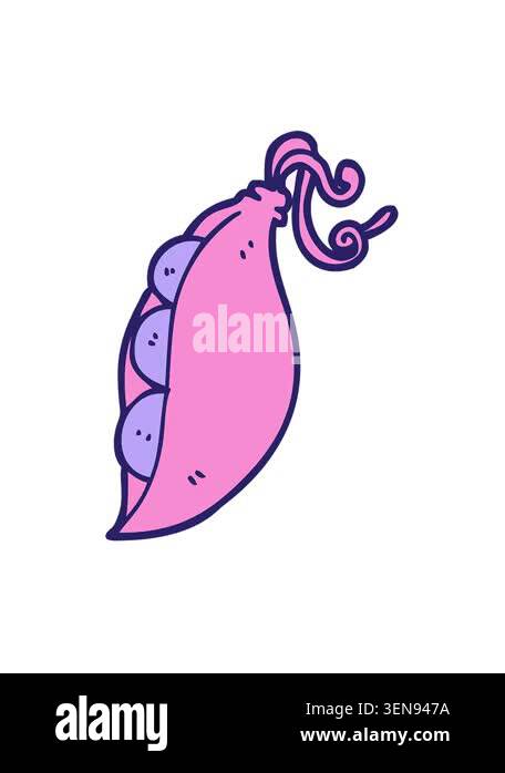vibrating motion animation of cartoon doodle peas in pod Stock Video ...