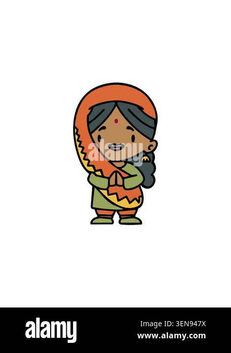 sales flash animation of indian woman in traditional dress Stock Video ...