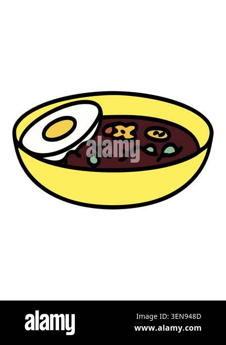 power up animation of a traditional japanese ramen bowl Stock Video ...