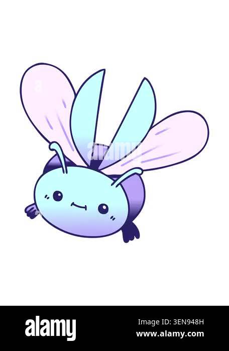 shivering motion animation of gradient shaded quirky cartoon flying ...