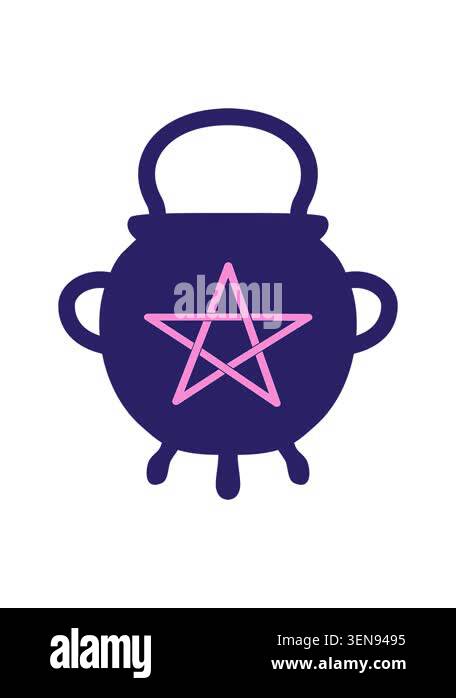 bobbing motion animation of cauldron with pentagram Stock Video Footage ...