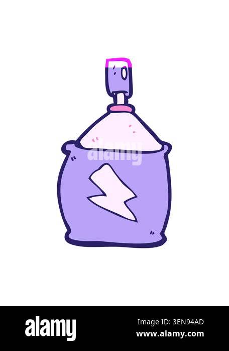 power up animation of cartoon spray can Stock Video Footage - Alamy