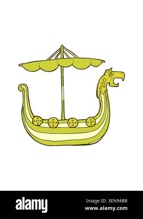 changing color animation of viking ship Stock Video Footage - Alamy