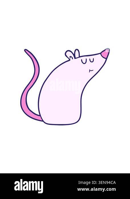 popping motion animation of cartoon white mouse Stock Video Footage - Alamy