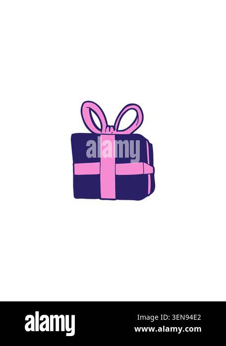 radioactive glowing animation of cartoon gift Stock Video Footage - Alamy