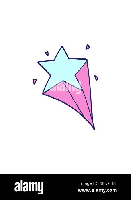 attention grabbing animation of cartoon star illustration Stock Video ...