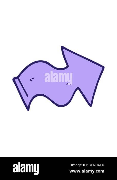 power up animation of cartoon doodle pointing arrow Stock Video Footage ...