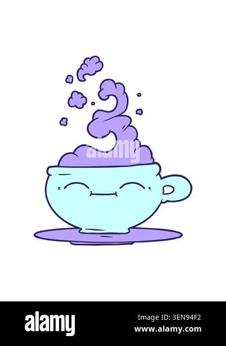 pixelize effect animation of cartoon hot cup of coffee Stock Video ...