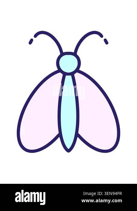 bobbing motion animation of simple illustration of butterfly Stock ...