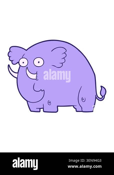 bobbing motion animation of a cartoon of an elephant Stock Video ...
