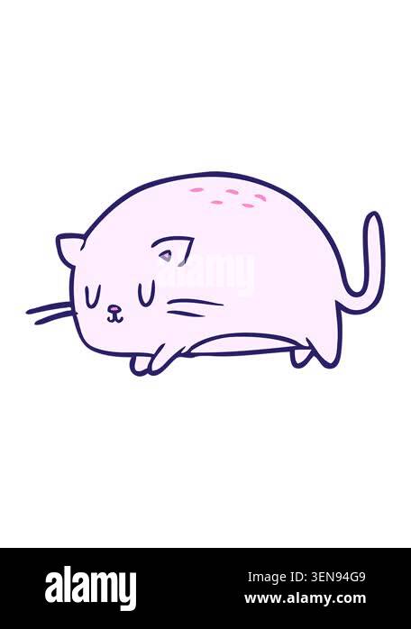 bob and pause animation of a cute cartoon cat Stock Video Footage - Alamy