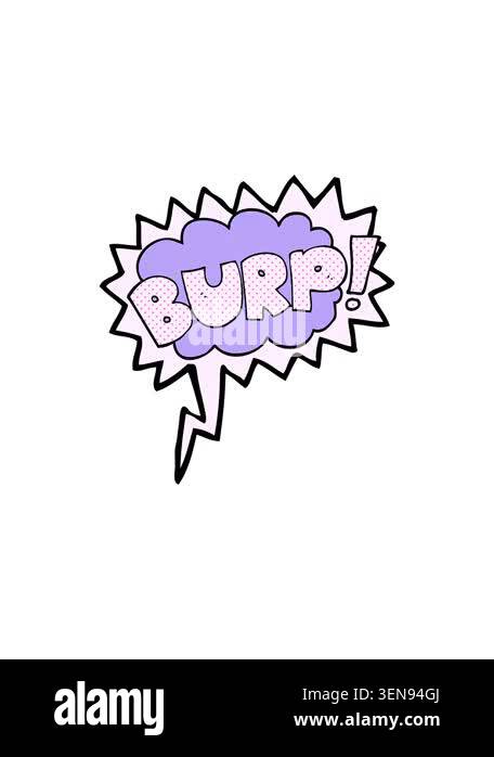 starburst effect animation of speech bubble cartoon burp text Stock ...