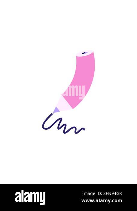 sales flash animation of a cartoon pencil writing Stock Video Footage ...