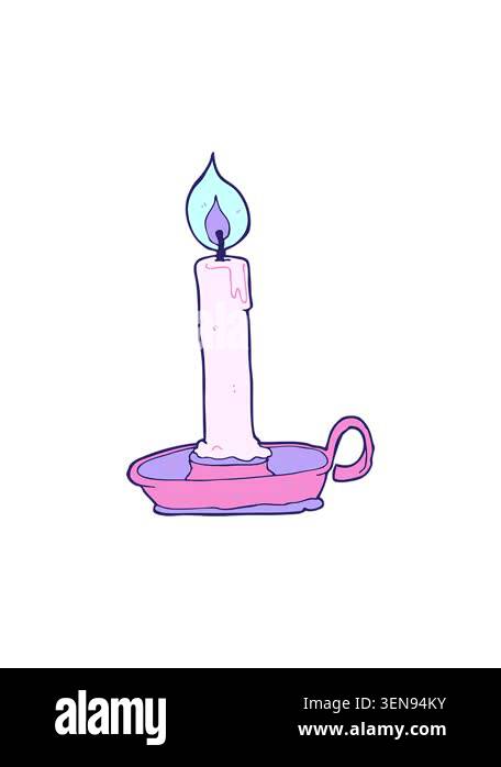 spinning motion animation of cartoon burning candle Stock Video Footage ...