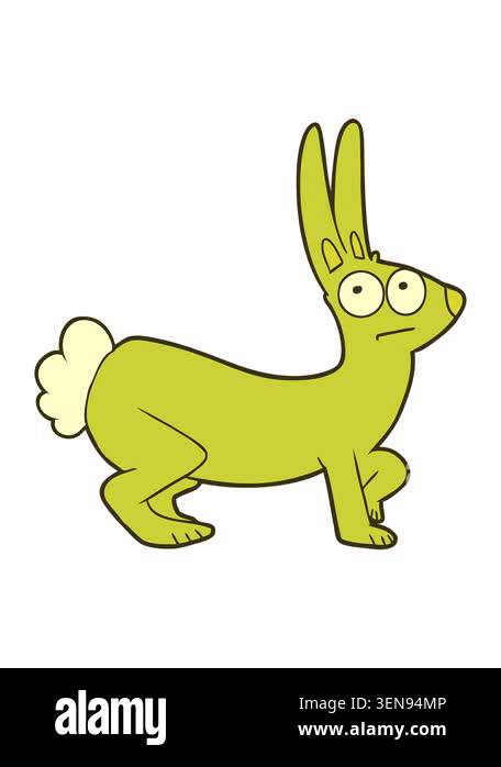 changing color animation of cartoon bunny rabbit Stock Video Footage ...