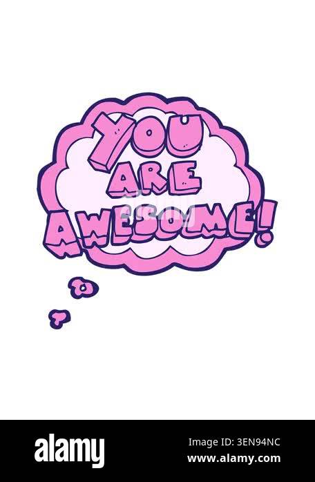 jiggle motion animation of freehand drawn thought bubble cartoon you ...