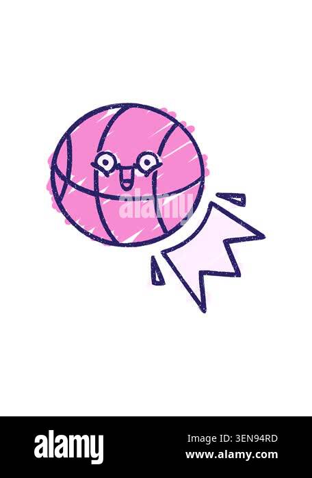 pressure popping animation of Basket Ball Chalk Drawing Stock Video ...