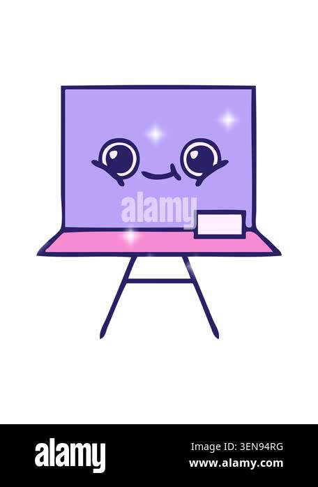 glitter effect animation of cute cartoon of a chalkboard Stock Video ...