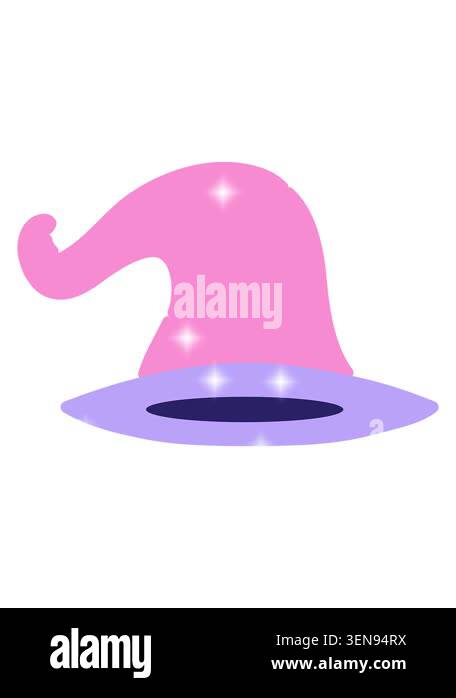 glitter effect animation of old wizard hat Stock Video Footage - Alamy