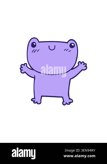 radioactive glowing animation of a funny cartoon of frog Stock Video ...