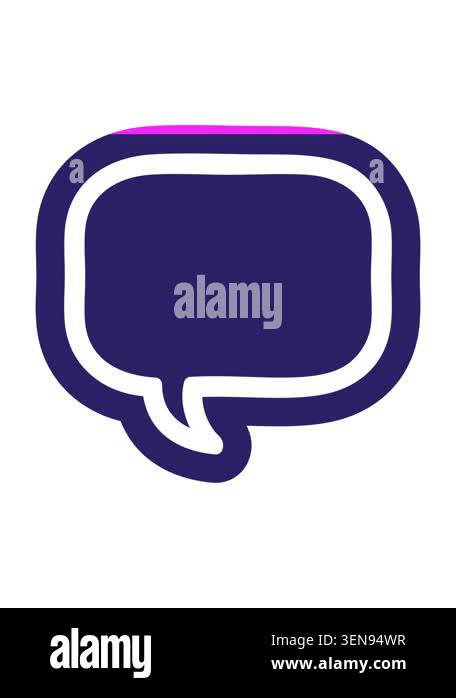 power up animation of speech bubble icon symbol design Stock Video ...